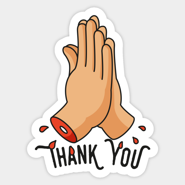 Thank You Thanks Sticker TeePublic thank-you-thanks-sticker-teepublic